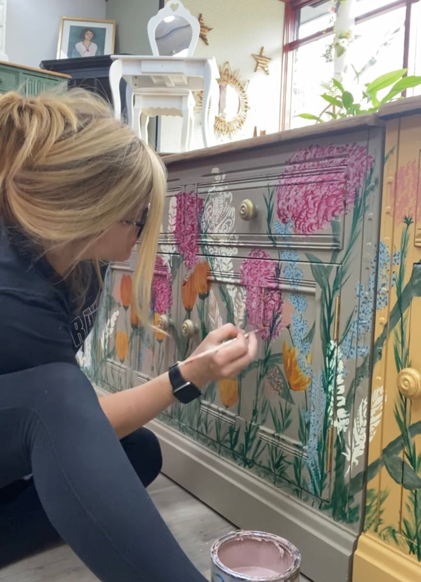 Painting Petals: Turning Furniture Into Floral Art – Vintique Studio ...